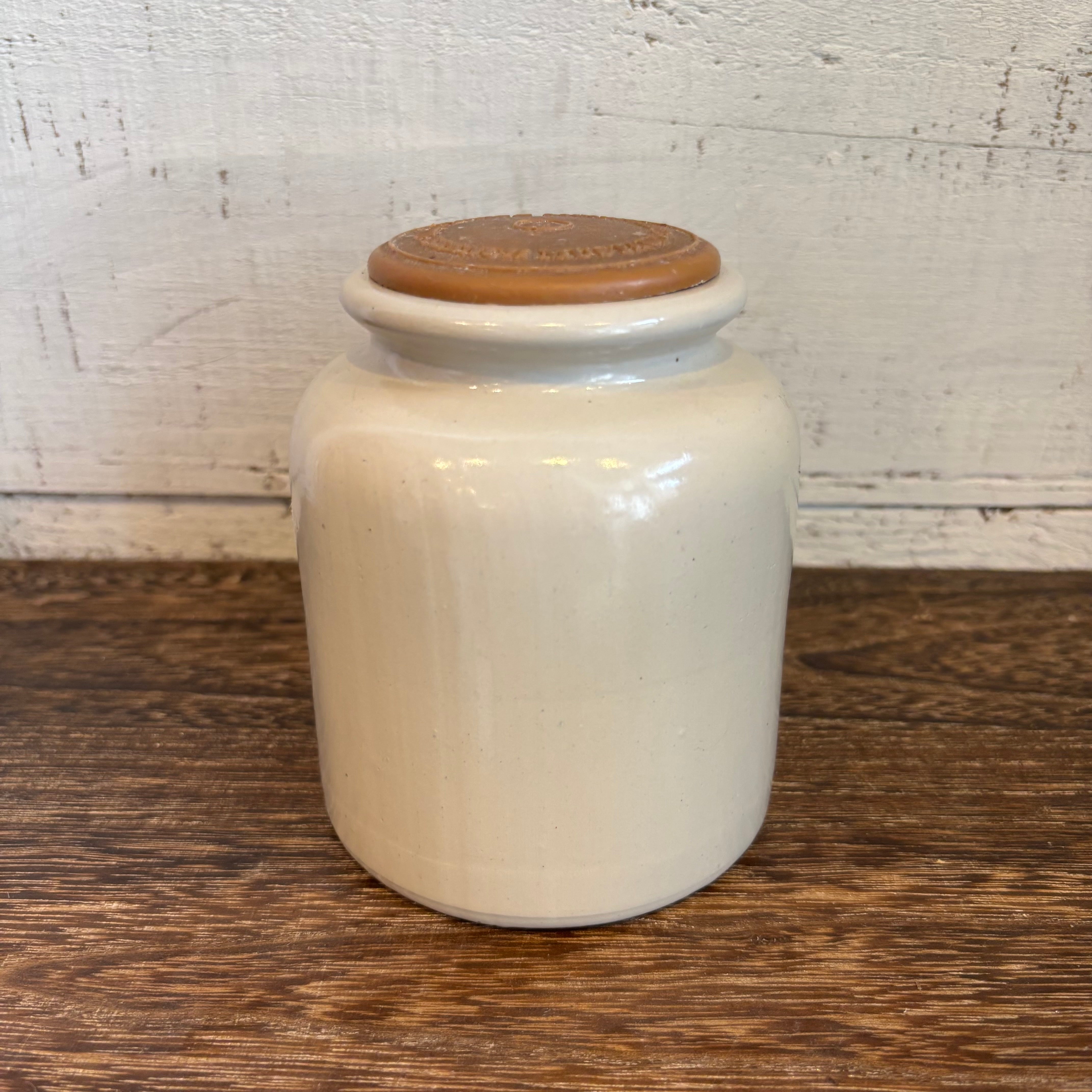 Vintage Mustard Crock w/ Lid - Beige – TIN BARN MARKET