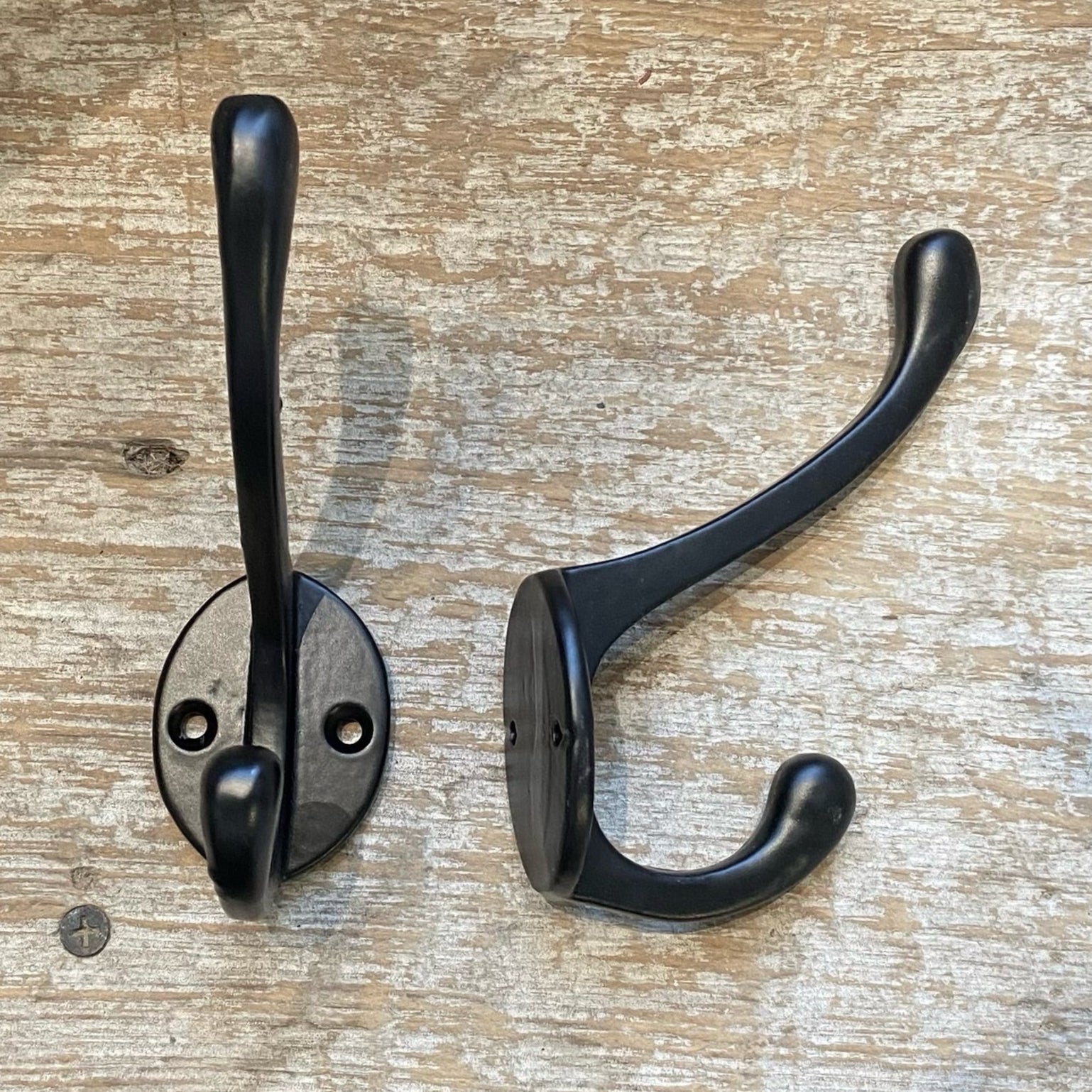 Cast Iron Rio Double Hook - Black – TIN BARN MARKET