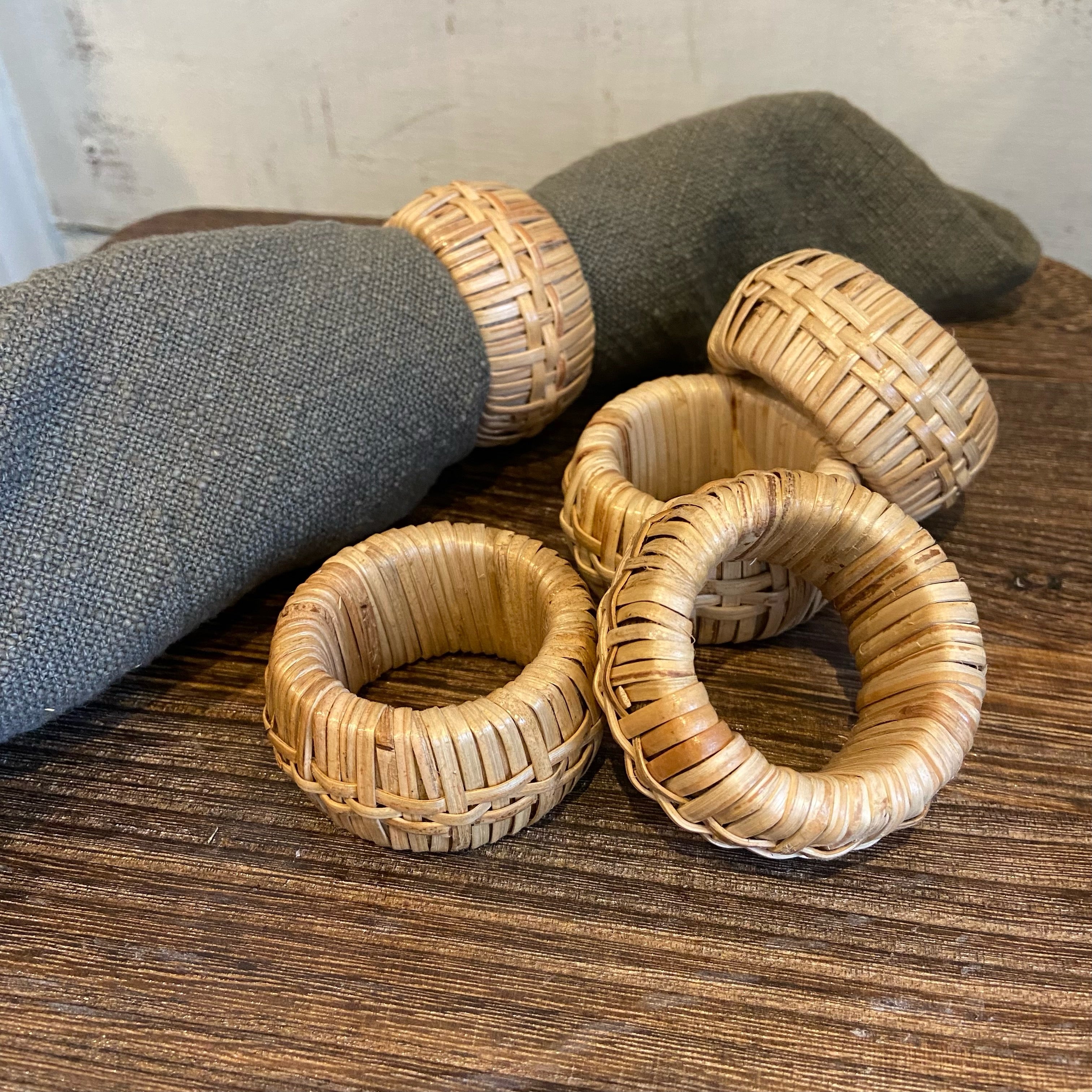 Hand-Woven Rattan Napkin Ring – TIN BARN MARKET